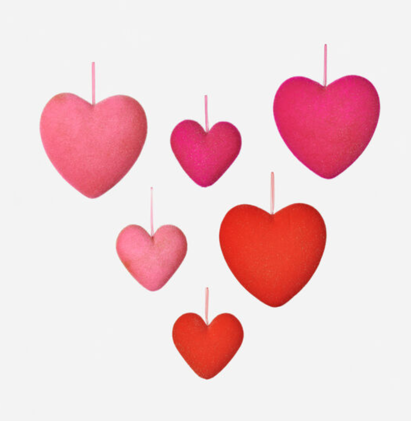 Flocked Hearts | Victoria's Toy Station